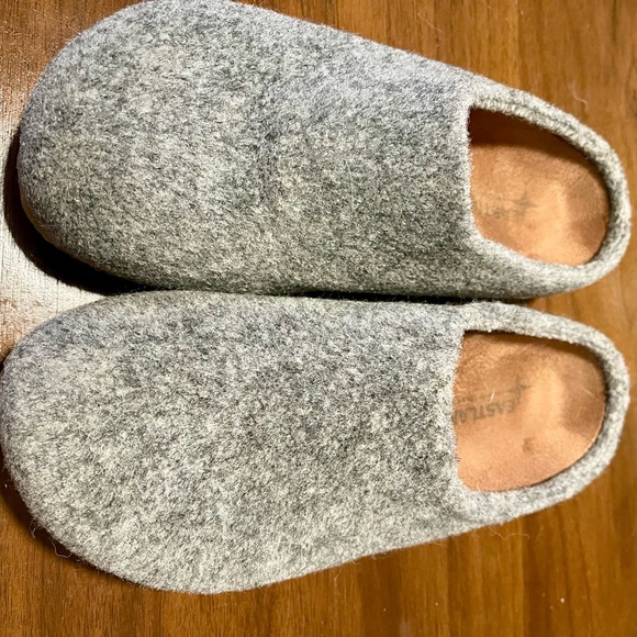Eastland | Shoes | Eastland Gray Wool Clogs With Brown Sole Nwt | Poshmark